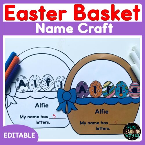 Easter Basket Name Crafts | Seasonal Editable Name Activity | Made By ...