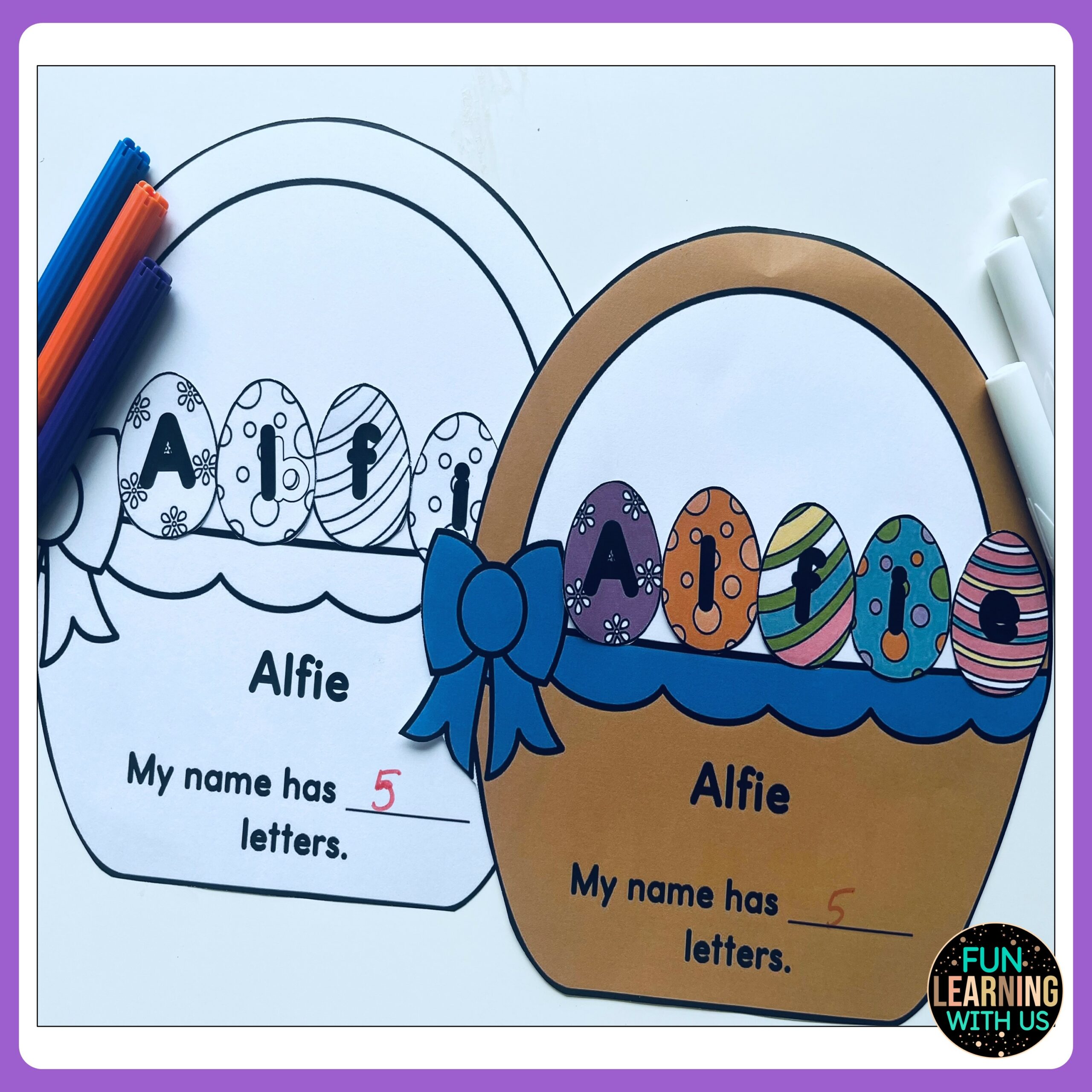 Easter Basket Name Crafts | Seasonal Editable Name Activity | Made By ...