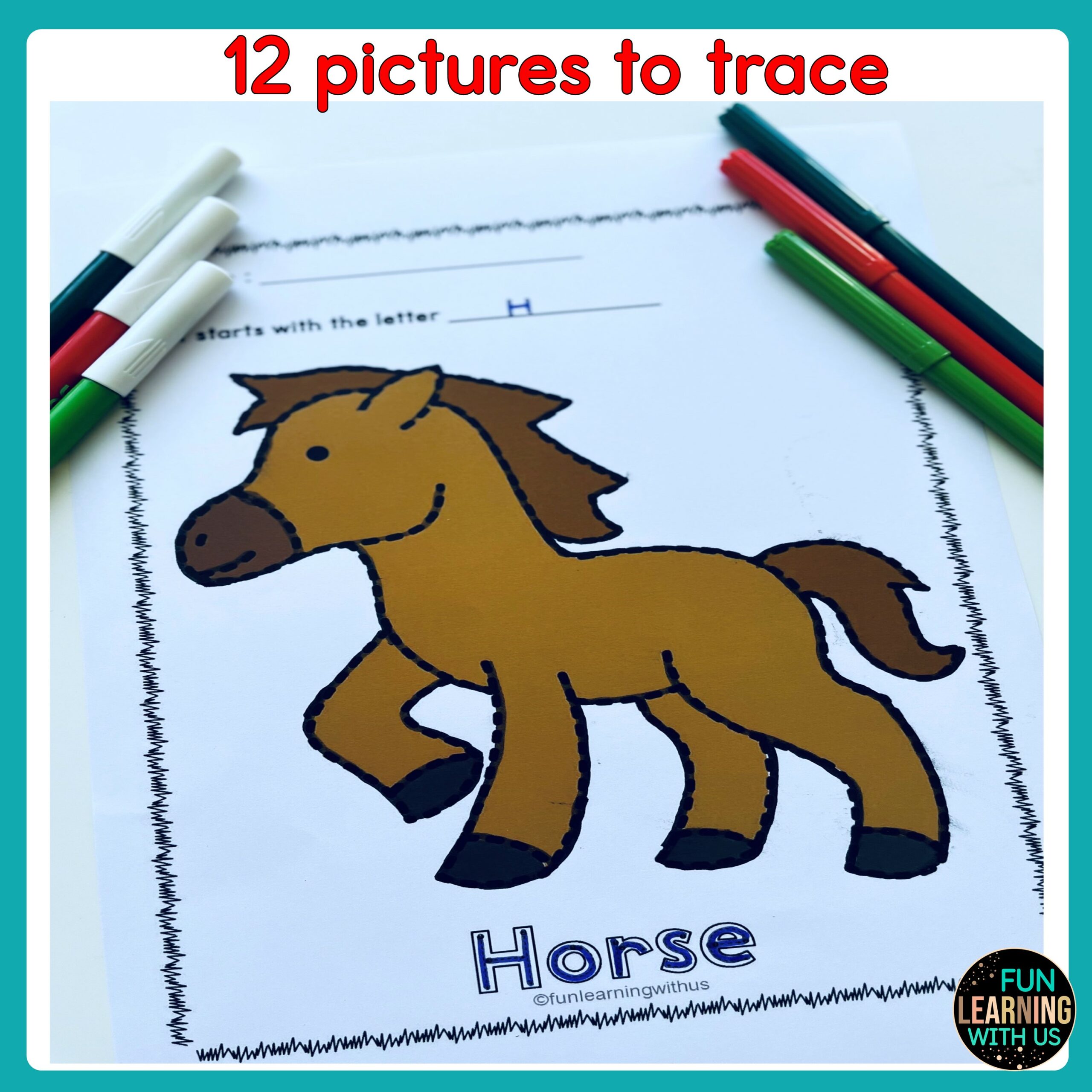 Farm Animals Picture Tracing & Coloring Fine Motor Worksheets | Made By ...