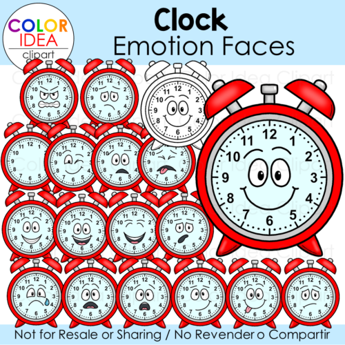 Clock Emotion Faces | Made By Teachers