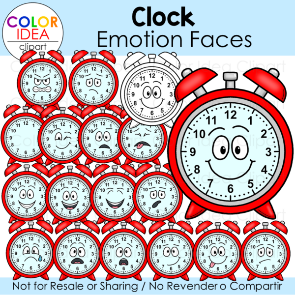 Clock Emotion Faces | Made By Teachers