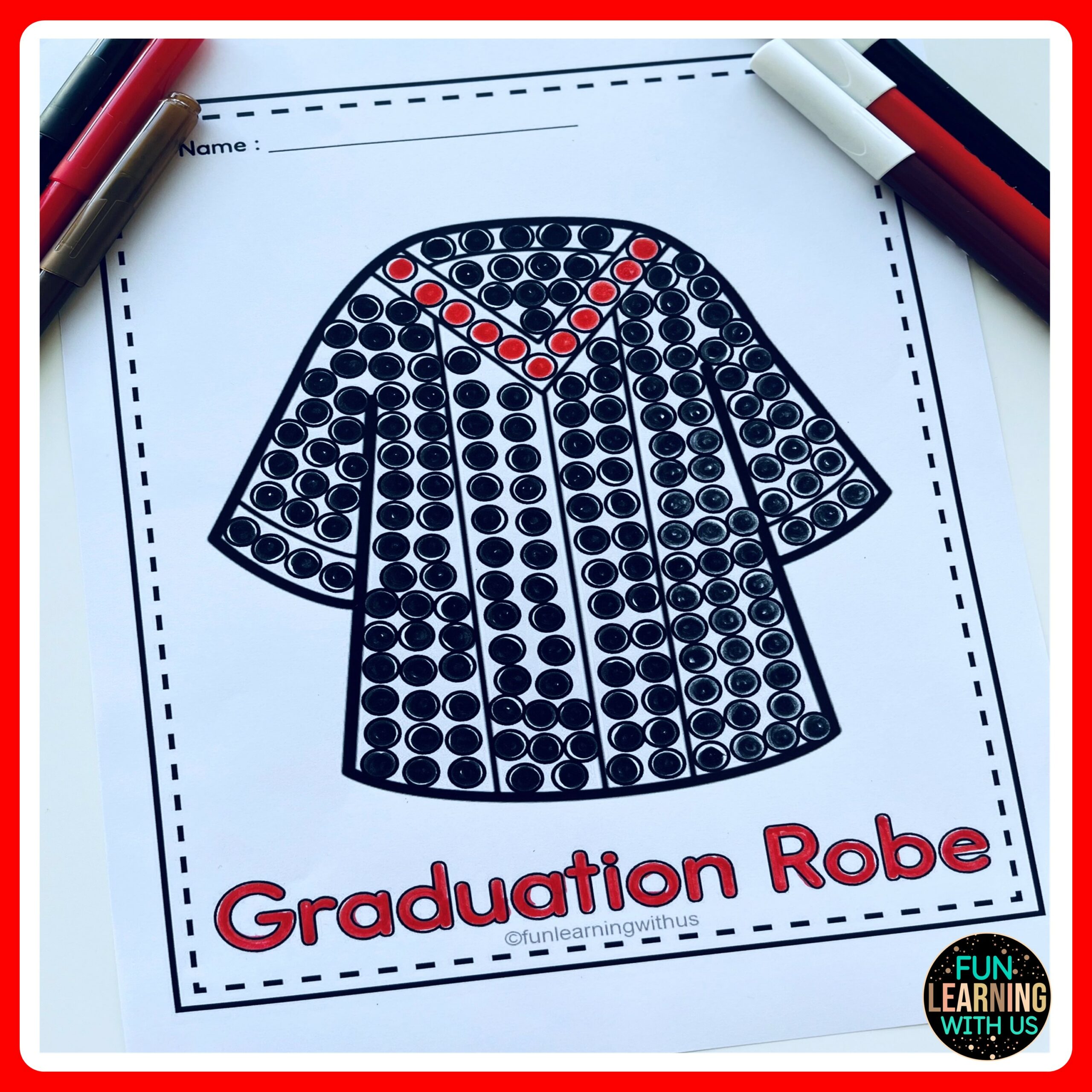 End of the Year Fine Motor Skill Q-Tip Painting | Graduation Activity ...