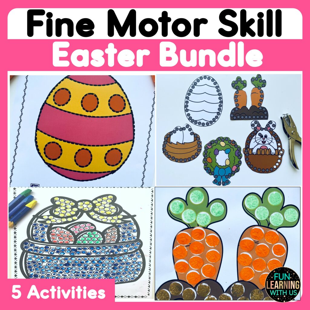 Easter Fine Motor Skill Activity Bundle - Q tip Paining, Tracing ...