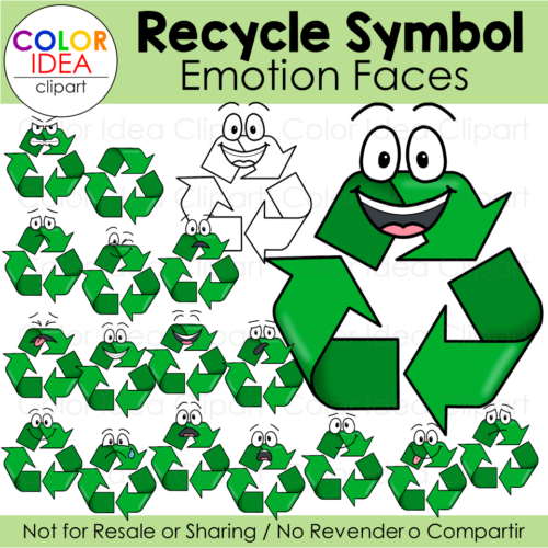 Recycle Symbol Emotion Faces | Made By Teachers