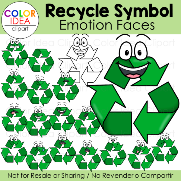 Recycle Symbol Emotion Faces | Made By Teachers