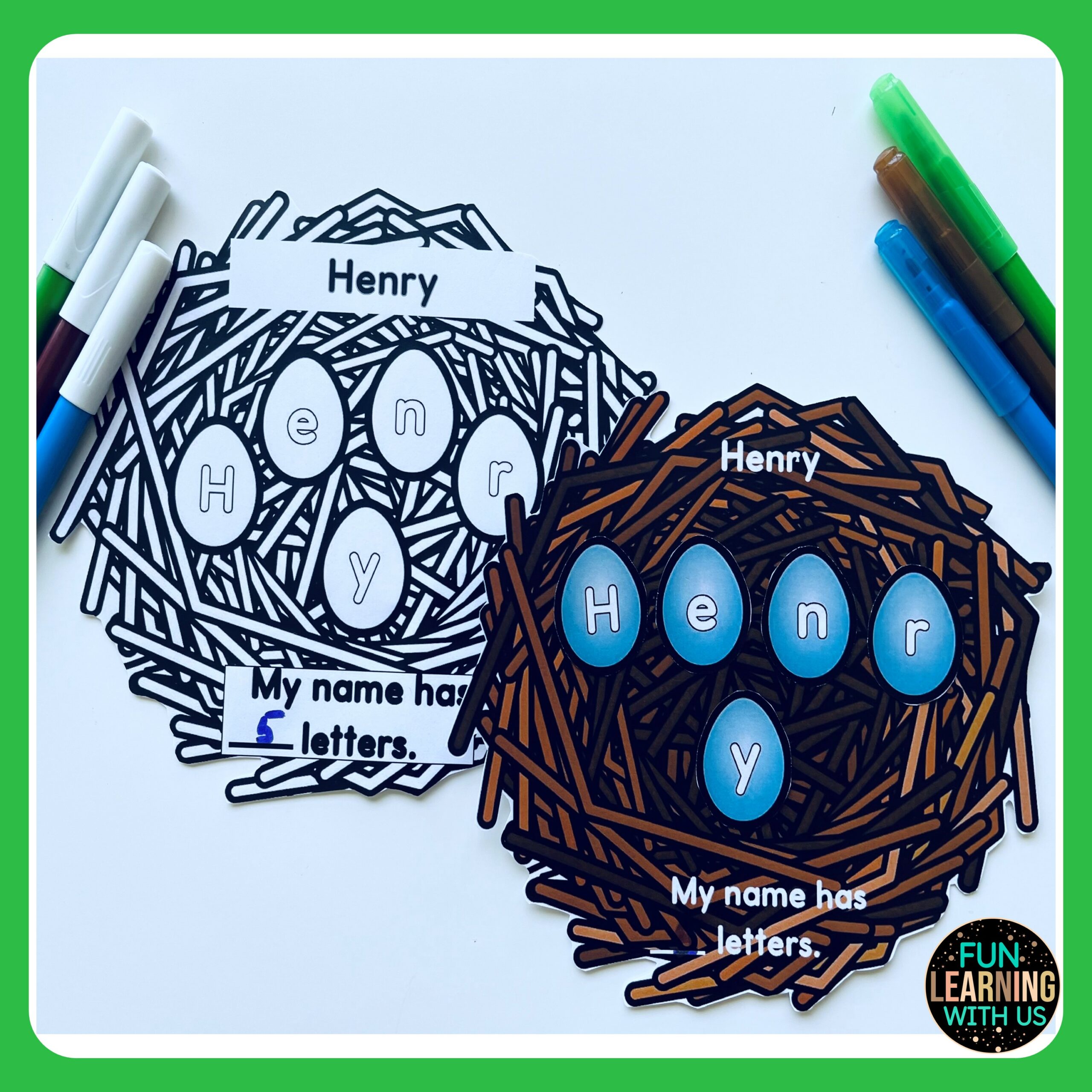 Spring Bird Eggs Name Craft | Seasonal Editable Name Activity | Made By ...