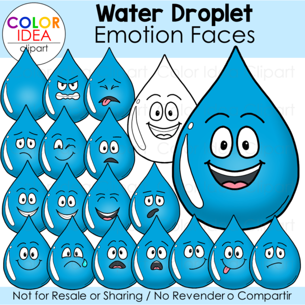 Water Droplet Emotion Faces | Made By Teachers