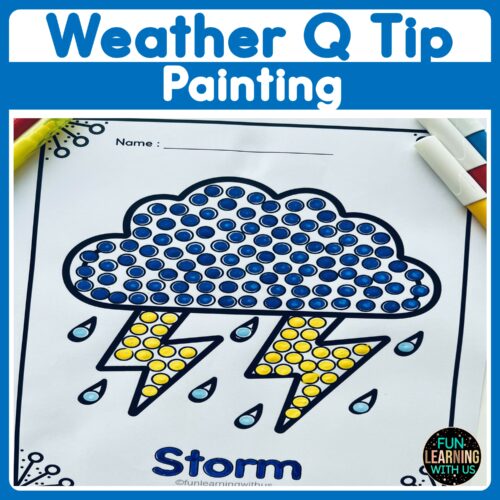 Weather & Climate Fine Motor Skill Q-Tip Painting | Made By Teachers