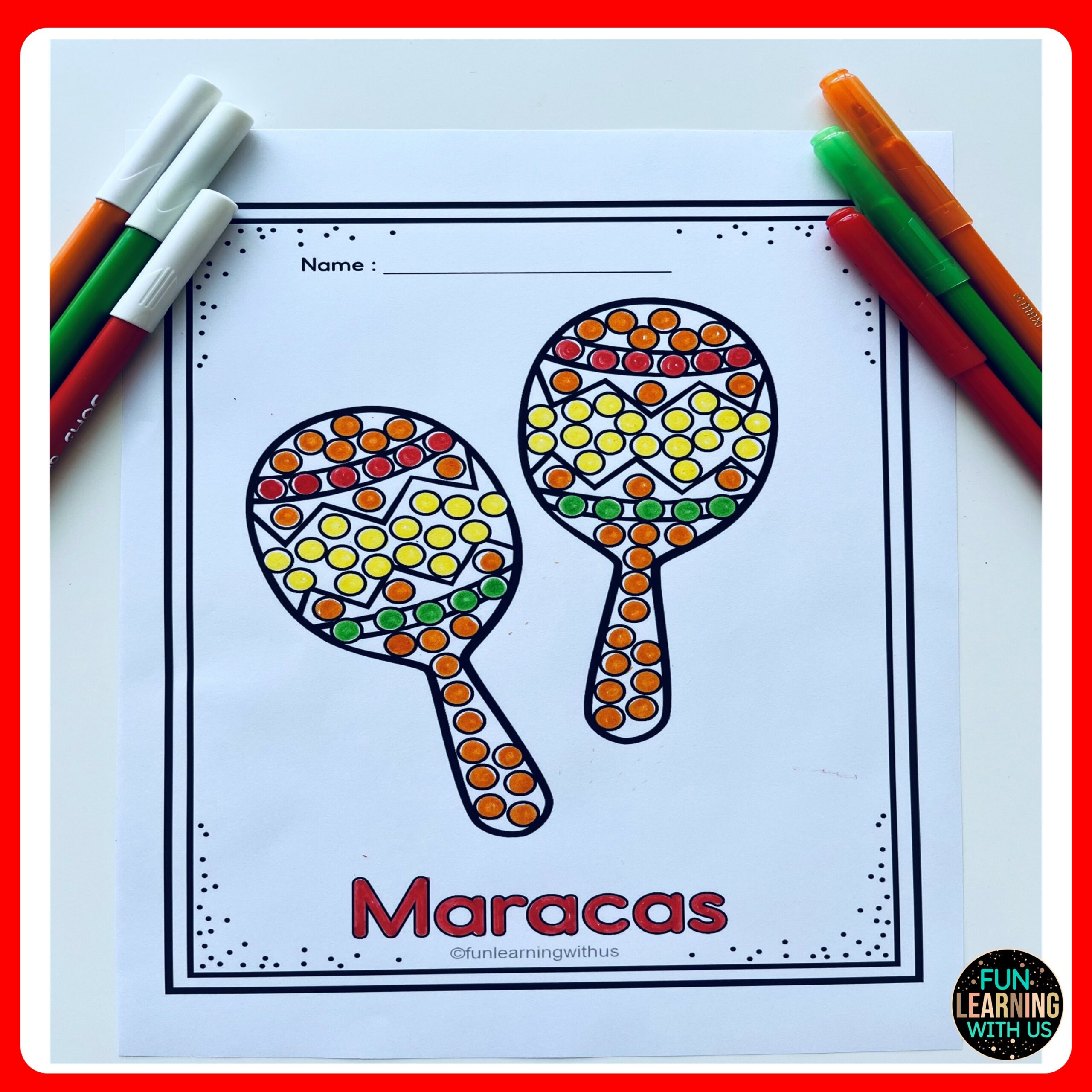 Cinco De Mayo Fine Motor Skill Q-Tip Painting | Made By Teachers