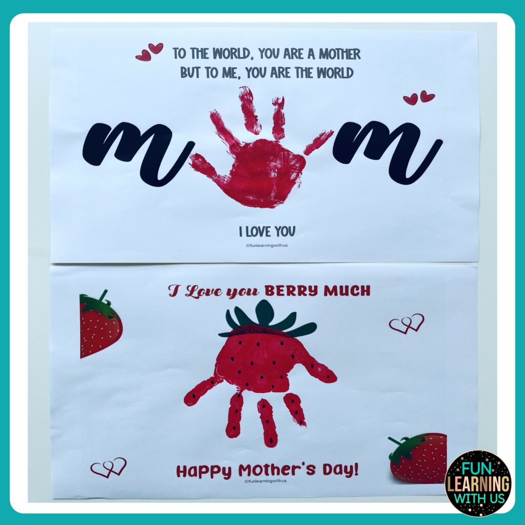Mothers Day Handprint Keepsake Art | Mothers Day Craft Activity | Made ...