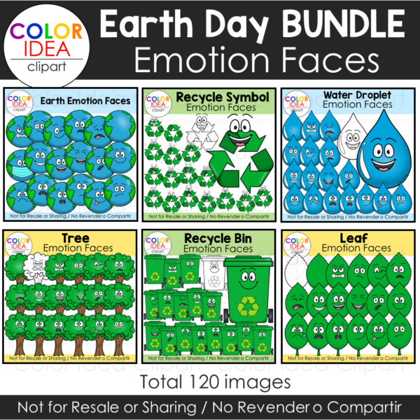 Earth Day Bundle - Emotion Faces | Made By Teachers