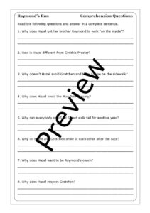Toni Cade Bambara "Raymond's Run" worksheets - Made By Teachers