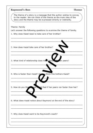 Toni Cade Bambara "Raymond's Run" worksheets | Made By Teachers