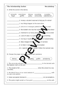 Marta Salinas "The Scholarship Jacket" worksheets | Made By Teachers