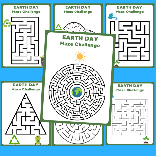 Earth Day Maze Puzzle Worksheets for Early Finishers Activity in April ...