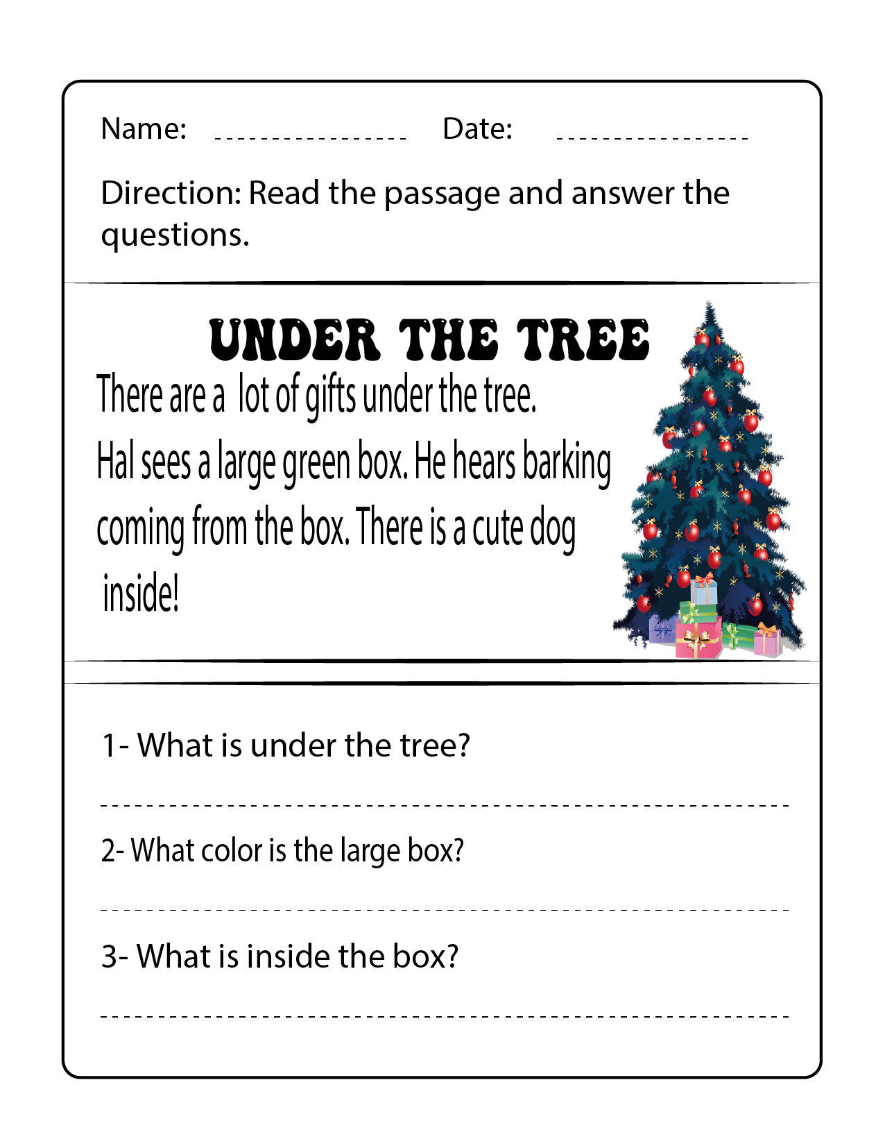 Reading Comprehension Passages Worksheets Activity | Made By Teachers