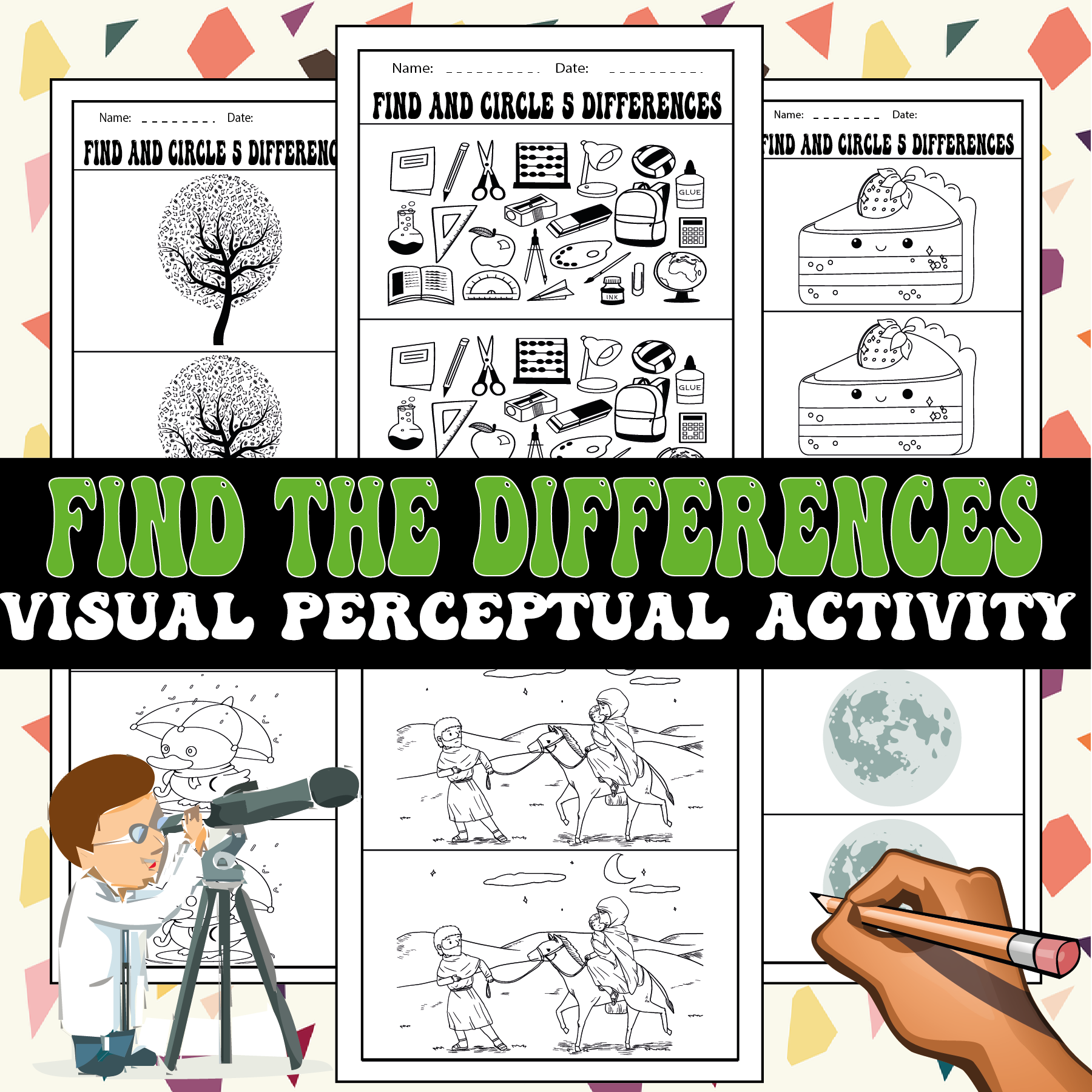 Find the Differences (Game)-Visual Perceptual Activity | Made By Teachers