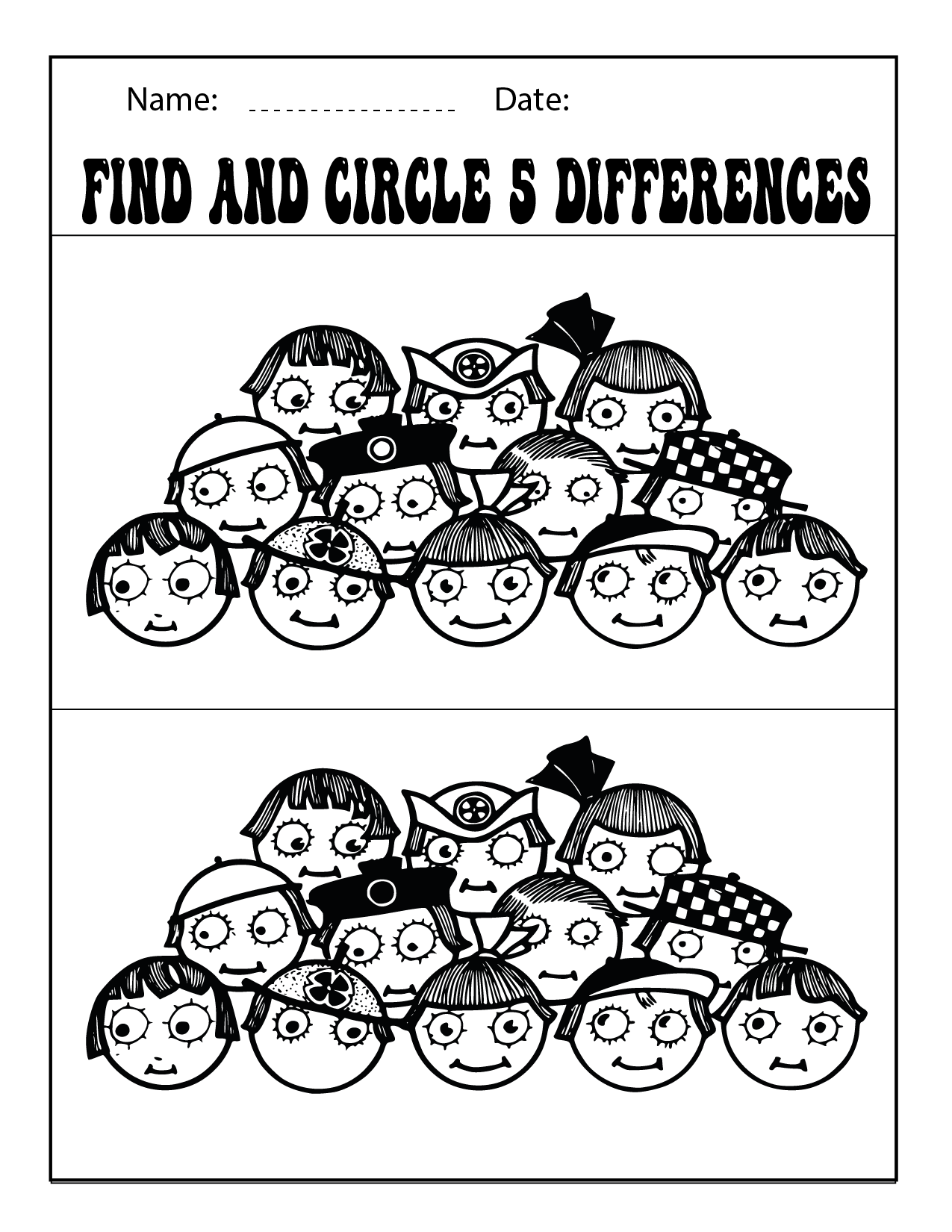 Find the Differences (Game)-Visual Perceptual Activity | Made By Teachers