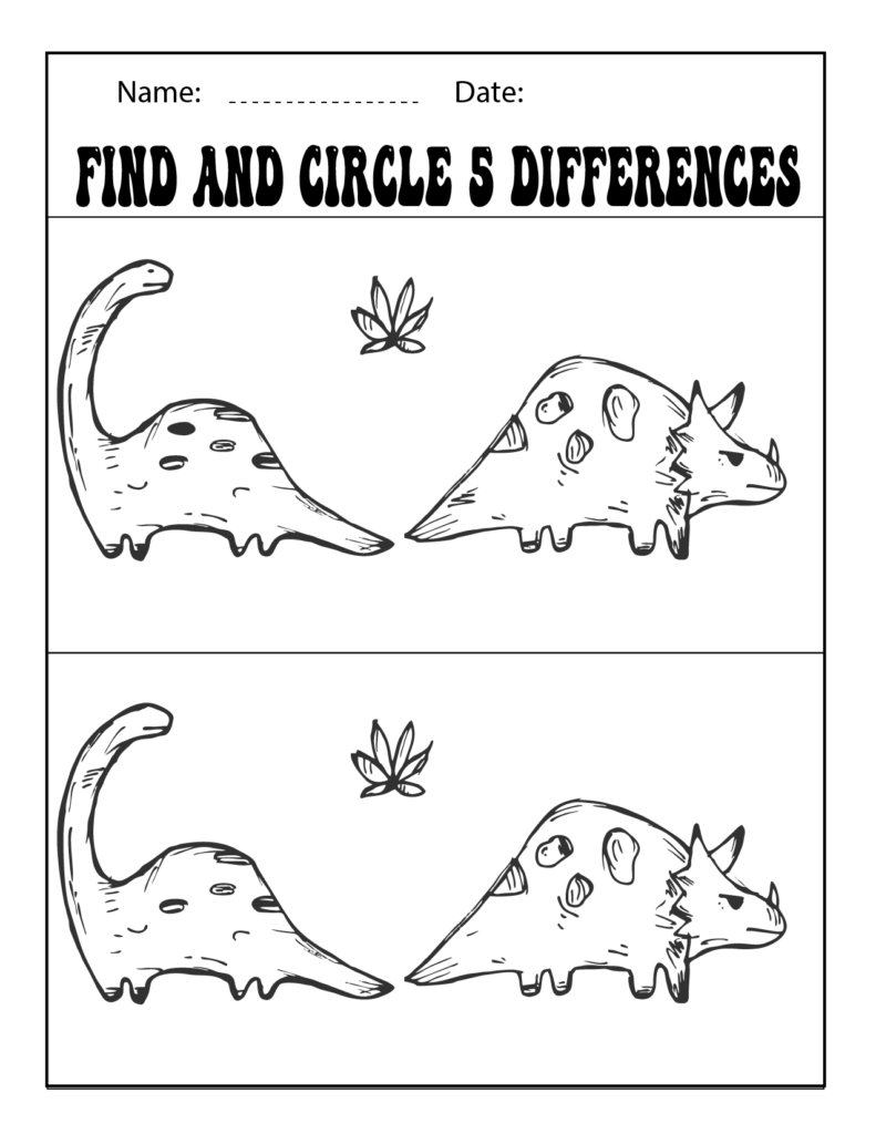 Find the Differences (Game)-Visual Perceptual Activity | Made By Teachers