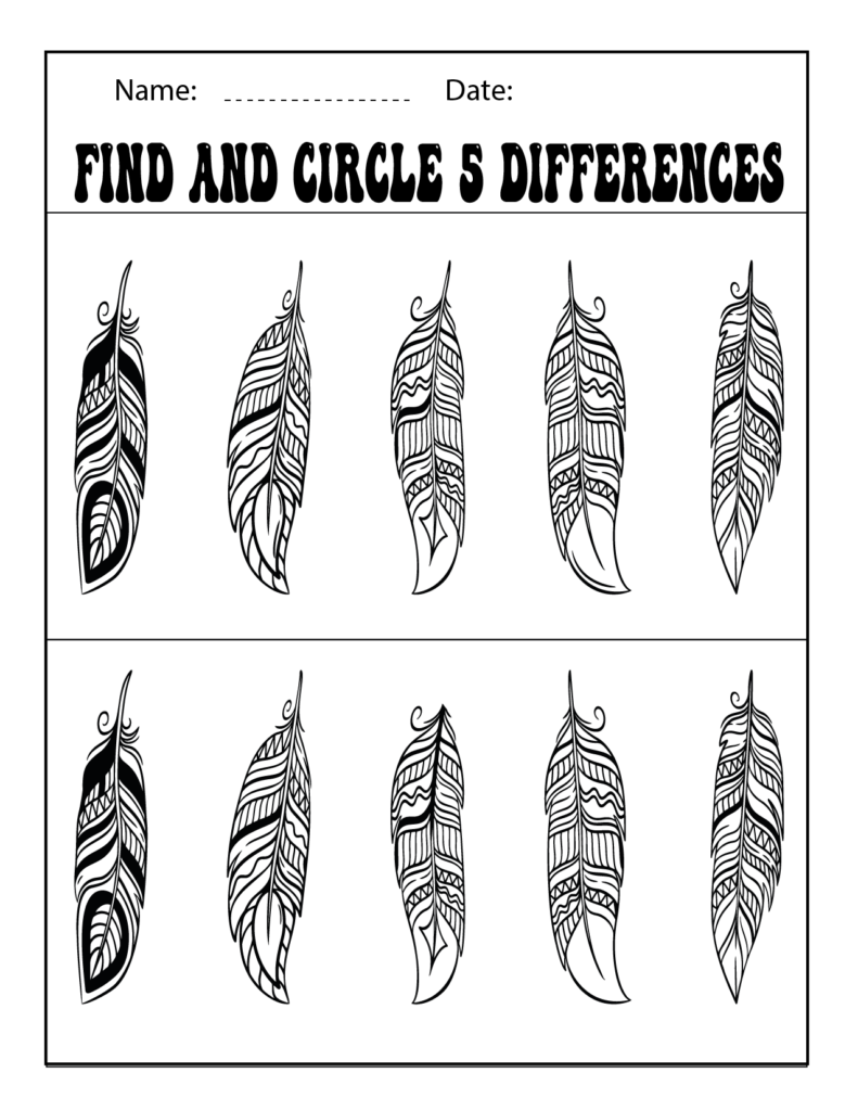 Find the Differences (Game)-Visual Perceptual Activity | Made By Teachers