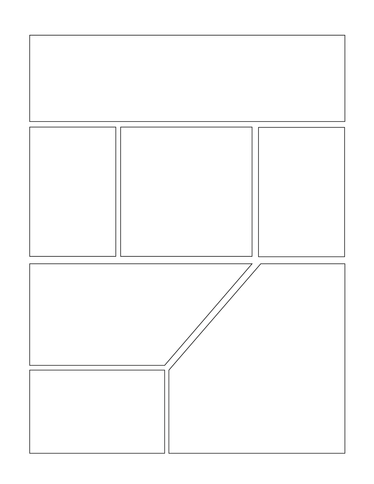 Comic Strip Template - Blank Graphic Novel Templates Clipart /ClipArt ...