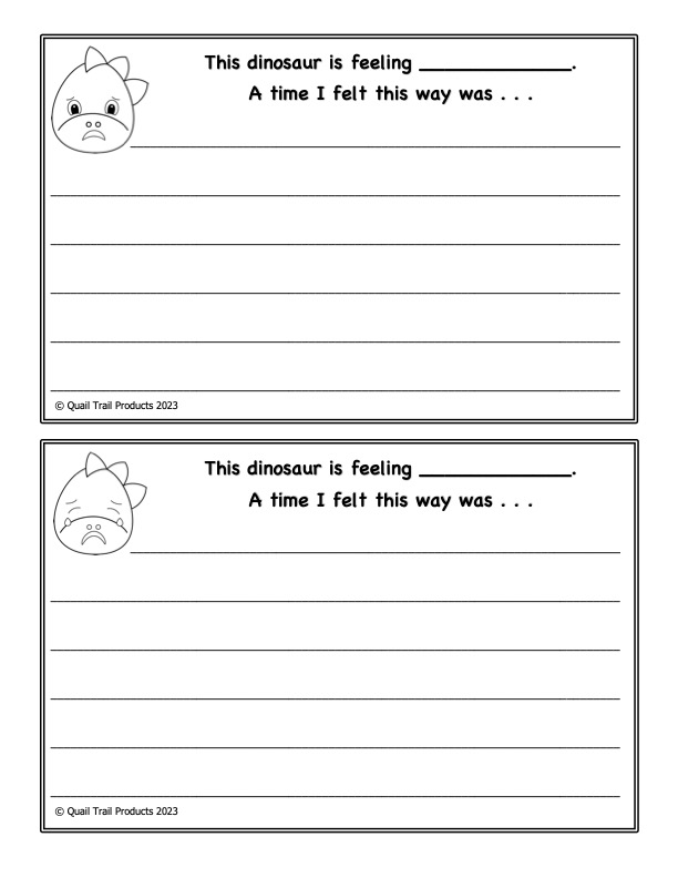 Social/Emotional Worksheets and Activities - Dinosaur Theme | Made By ...