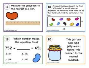 Grade 3 Jellybean Math Task Cards | Made By Teachers
