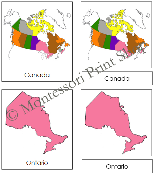 Provinces & Territories of Canada 3-Part Cards | Made By Teachers