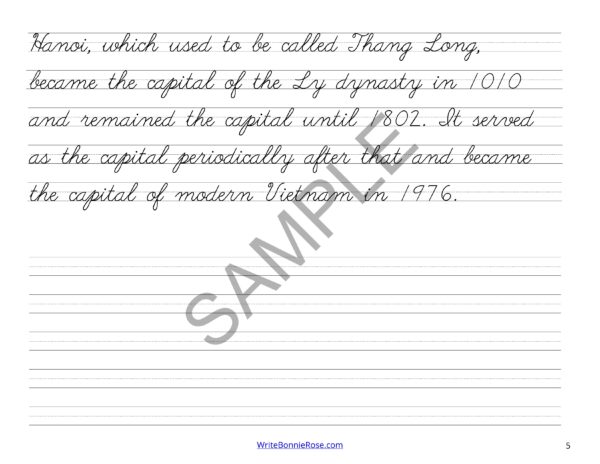 My Book About Vietnam with Cursive Copywork | Made By Teachers