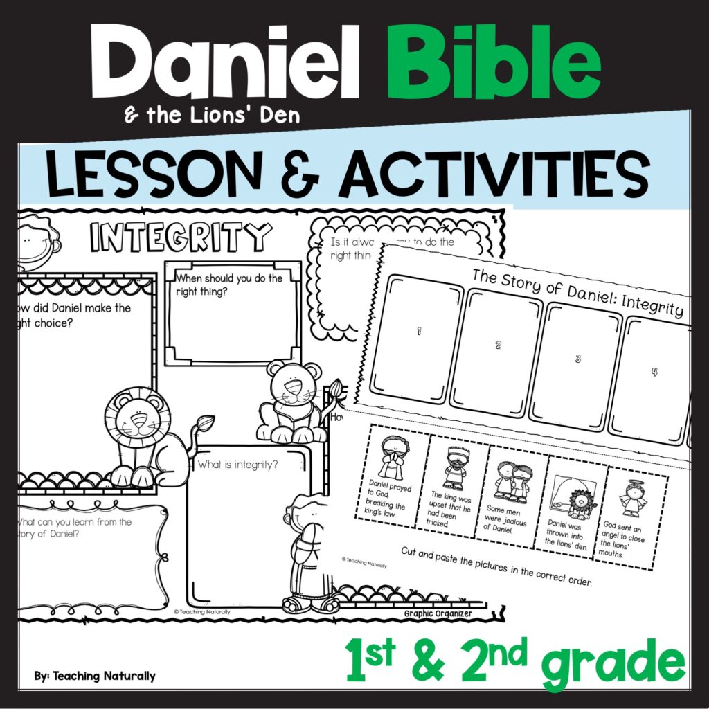 Daniel and the Lions' Den Bible Lesson and Activities 1st 2nd Primary ...