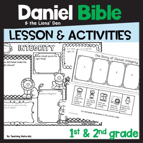 Daniel and the Lions' Den Bible Lesson and Activities 1st 2nd Primary ...