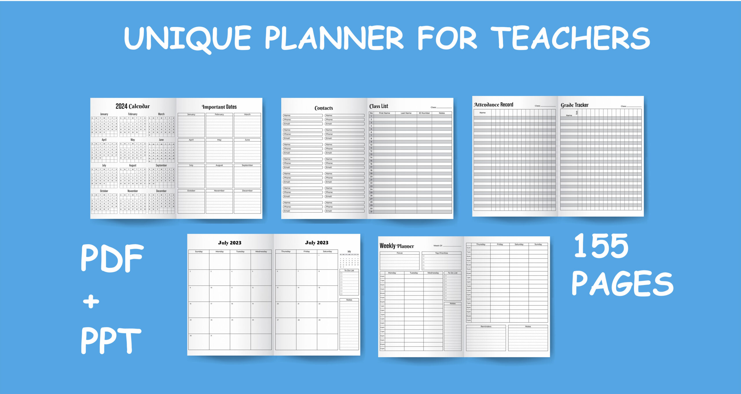 Teacher Lesson Planner 2023-2024 | Made By Teachers