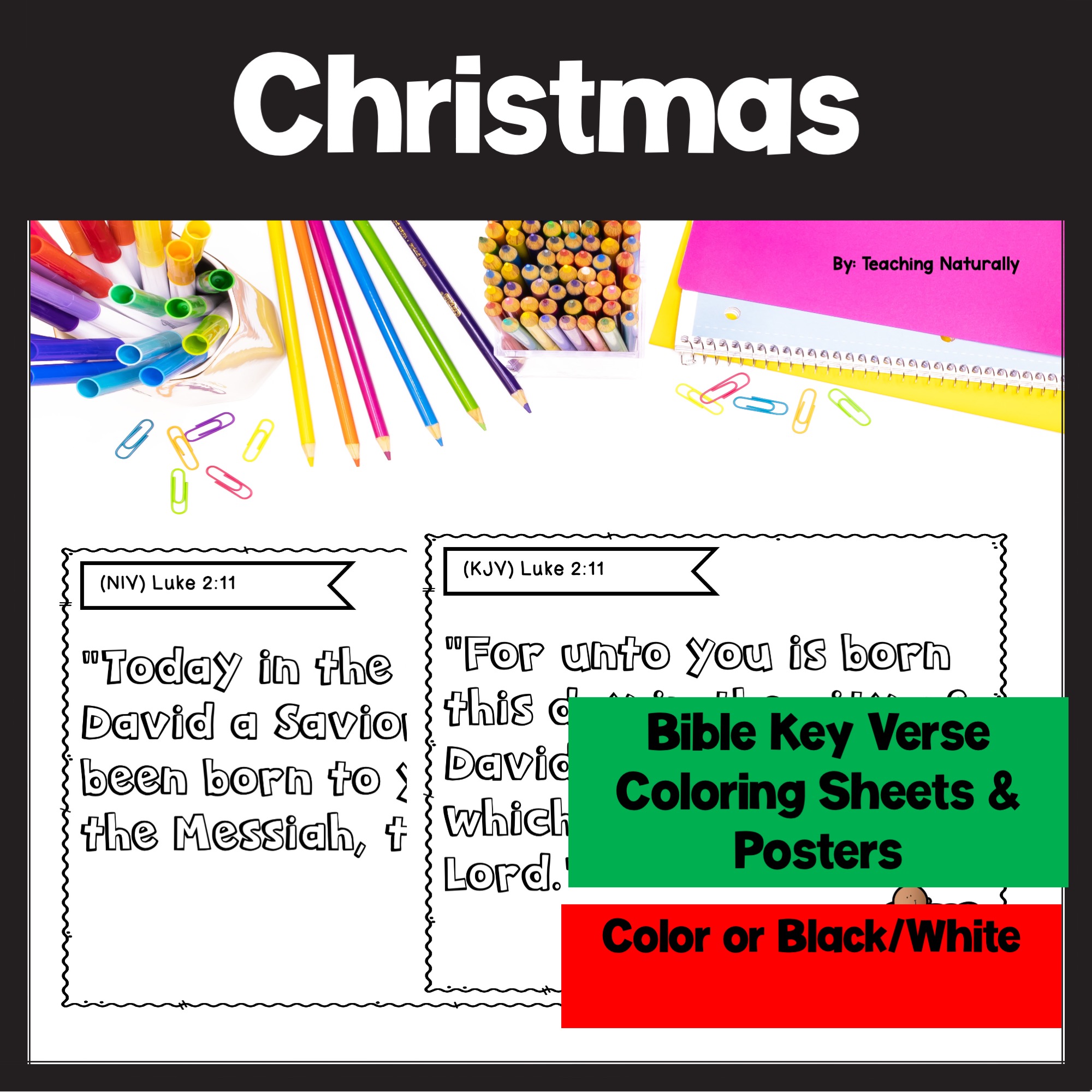 Christmas Bible Lesson & Activities 1st 2nd Primary Grades | Made By ...