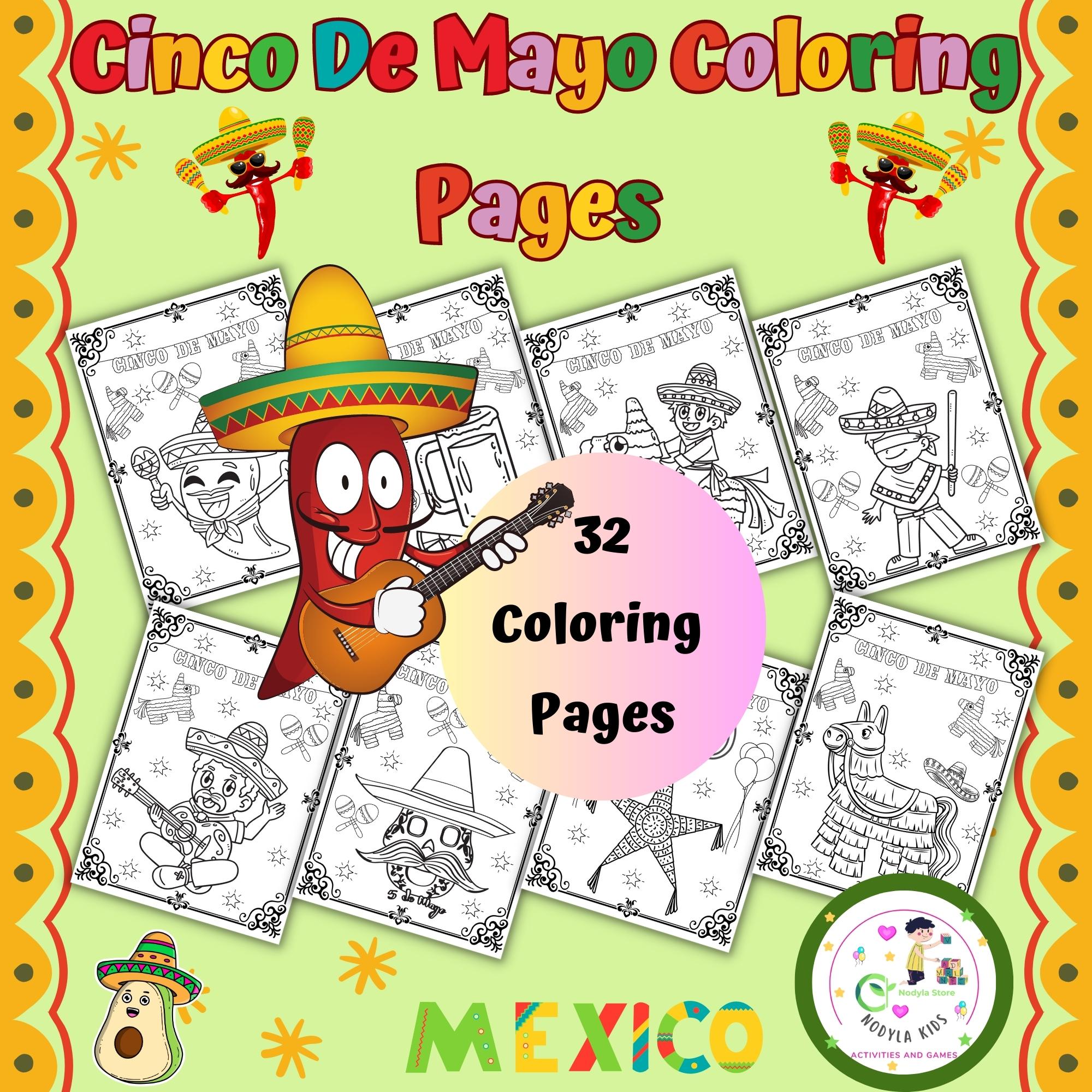Cinco De Mayo Coloring Pages | Fun Coloring Sheets | Cinco De Mayo ...