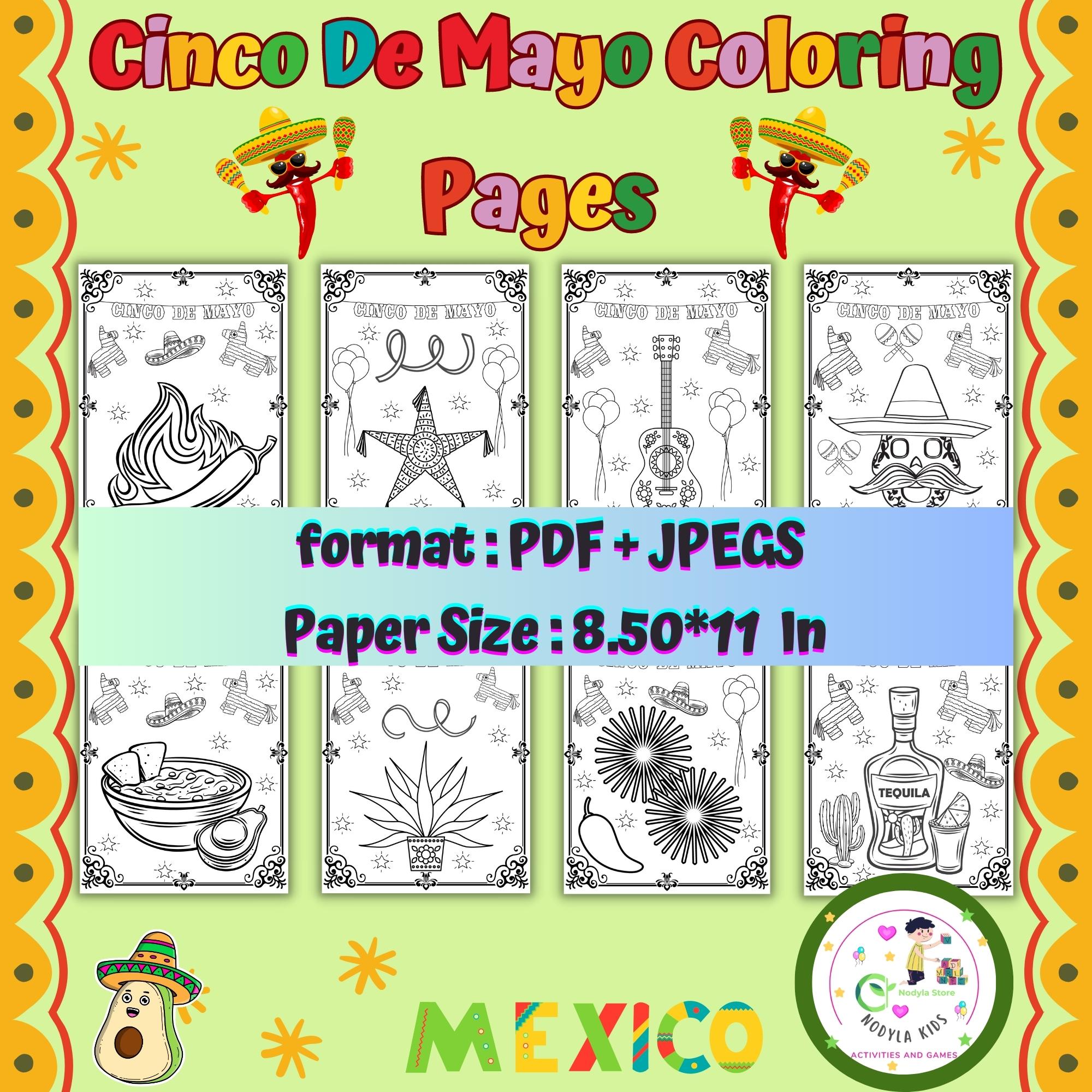 Cinco De Mayo Coloring Pages | Fun Coloring Sheets | Cinco De Mayo ...