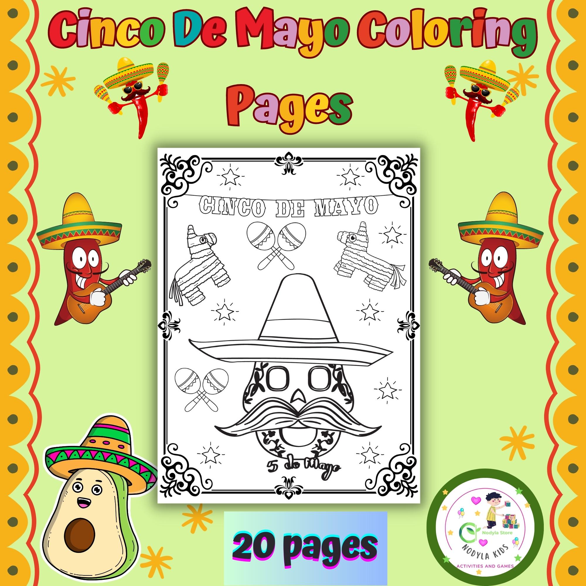 Cinco De Mayo Coloring Pages | Fun Coloring Sheets | Cinco De Mayo ...