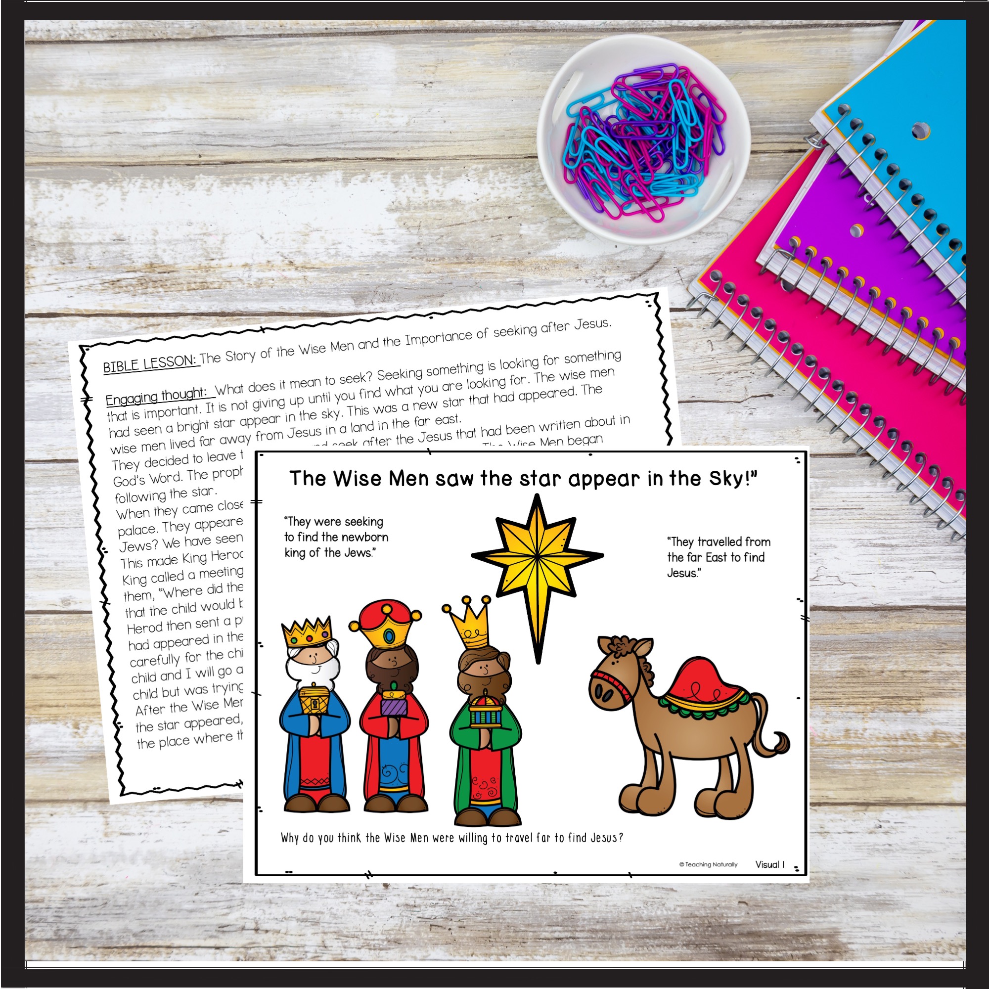 Wise Men Christmas Bible Lesson & Activities 1st 2nd Primary Grades ...