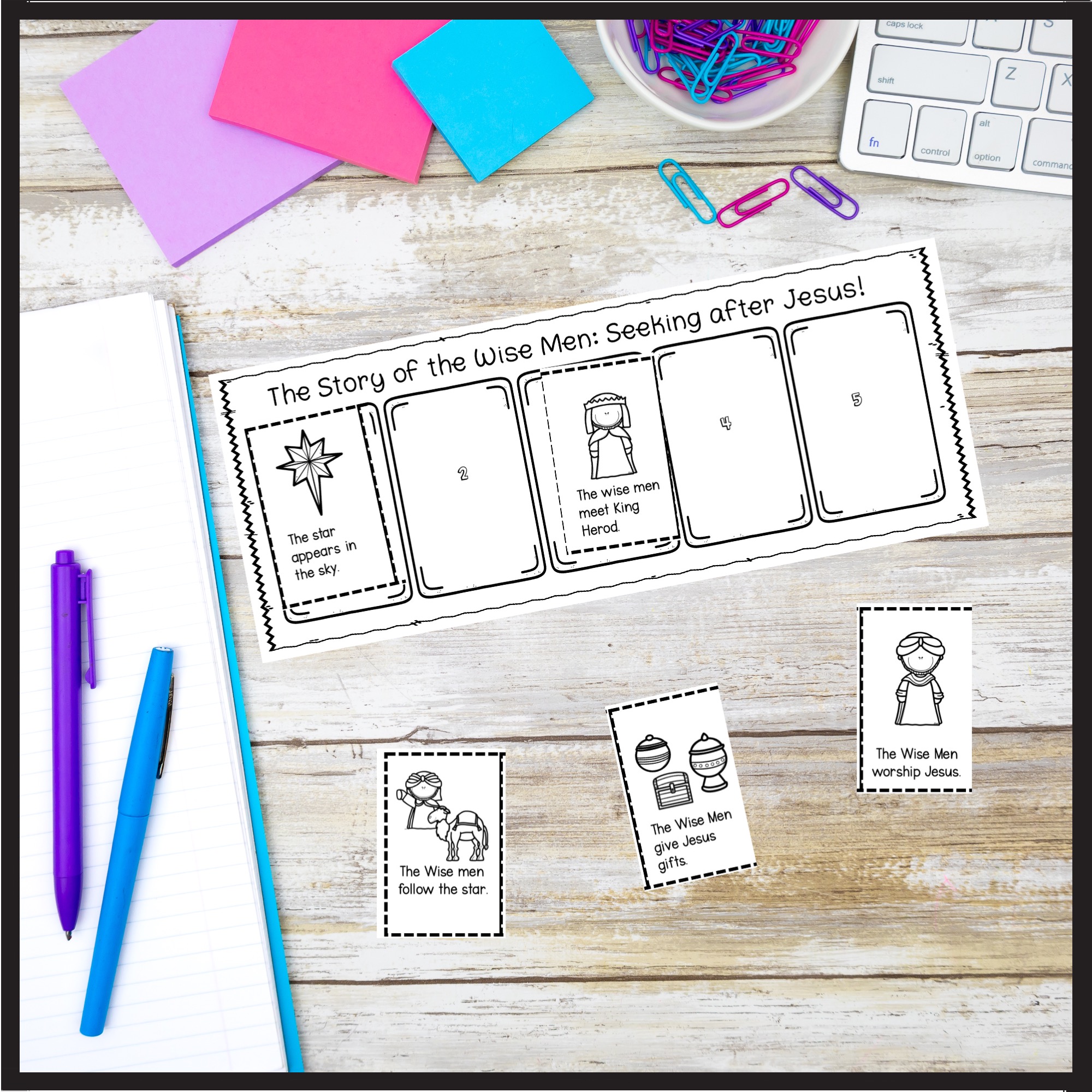 Wise Men Christmas Bible Lesson & Activities 1st 2nd Primary Grades ...