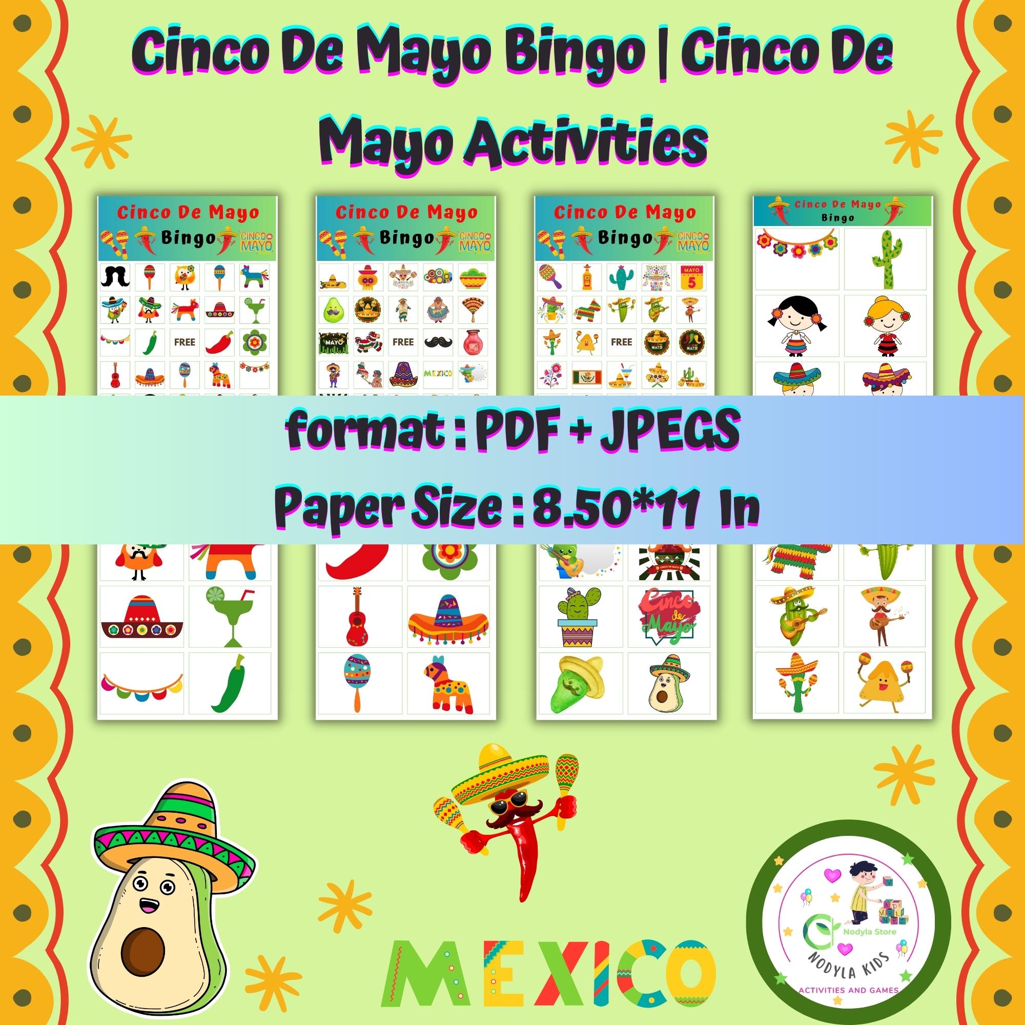 Cinco De Mayo Bingo Game Activity | Cinco De Mayo Activities | Made By ...