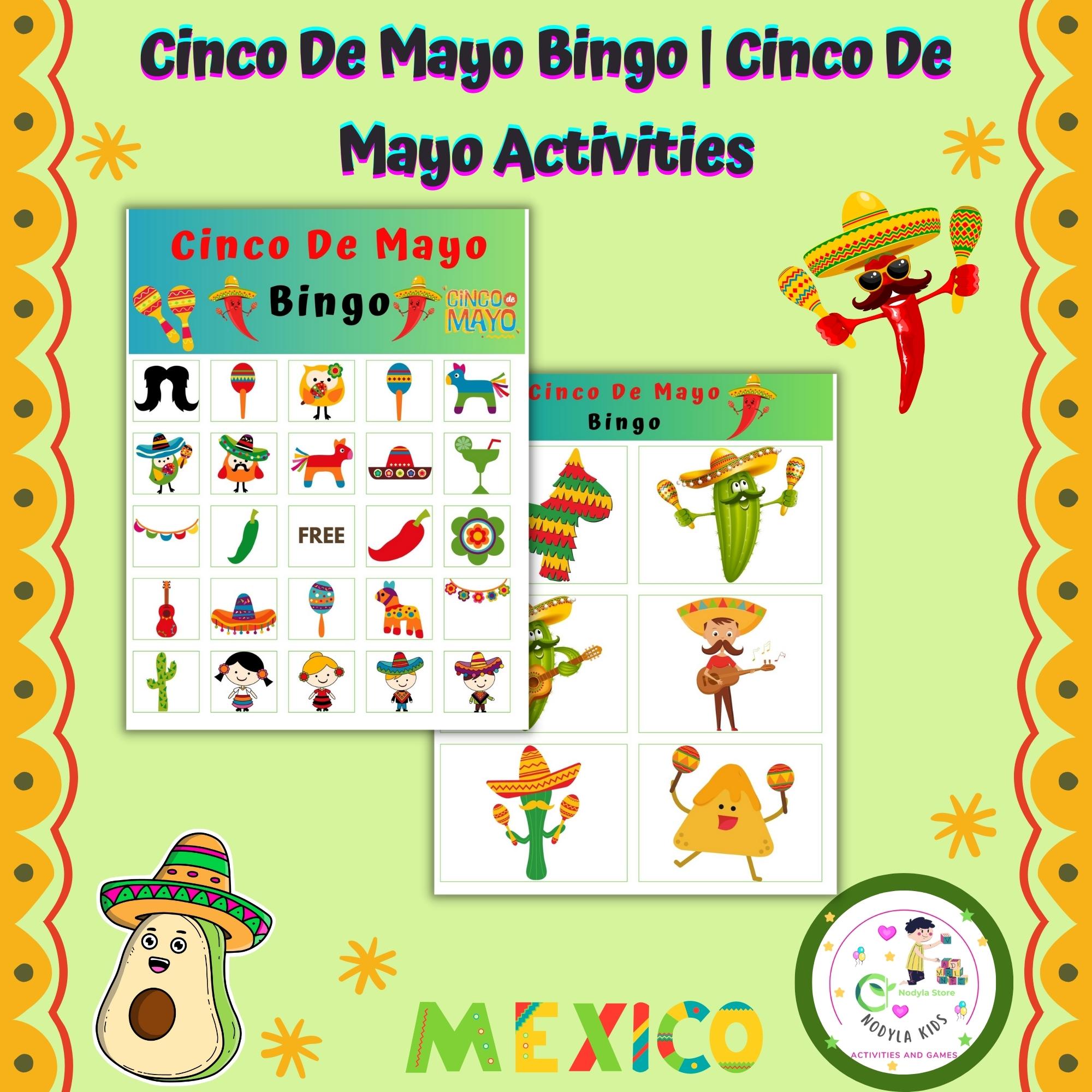 Cinco De Mayo Bingo Game Activity | Cinco De Mayo Activities | Made By ...