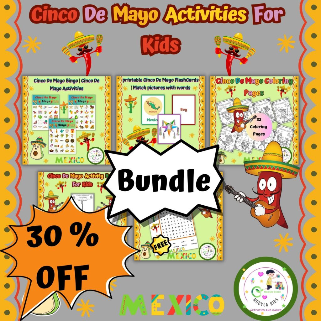 printable Cinco De Mayo Activities For Kids Bundle | Cinco De Mayo ...