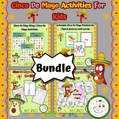printable Cinco De Mayo Activities For Kids Bundle | Cinco De Mayo ...