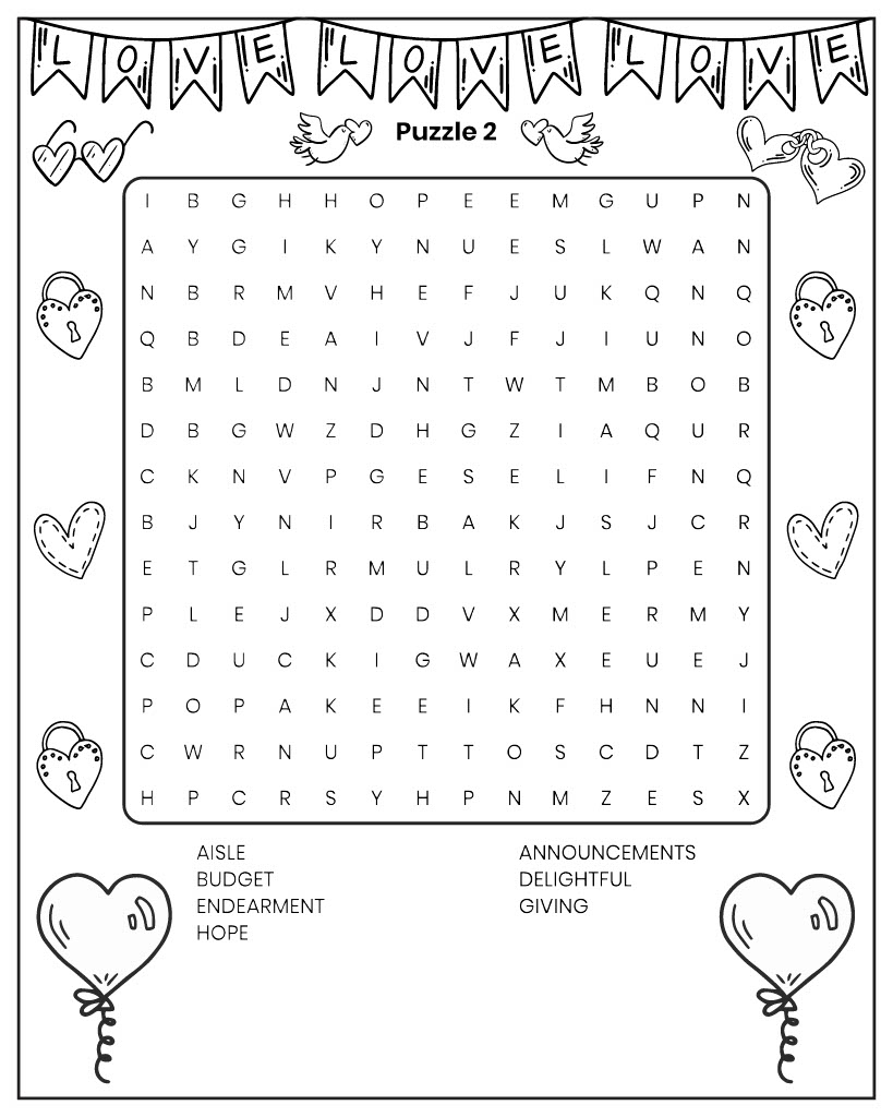 Fall in Love with Valentine's Day Word Search Puzzles | Made By Teachers