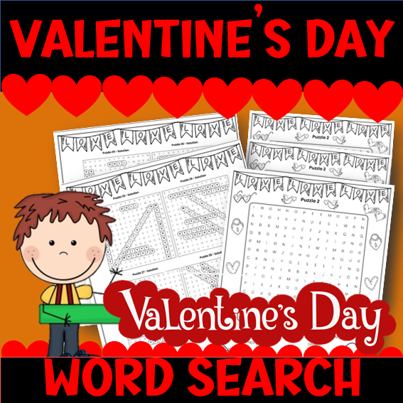 Fall in Love with Valentine's Day Word Search Puzzles | Made By Teachers