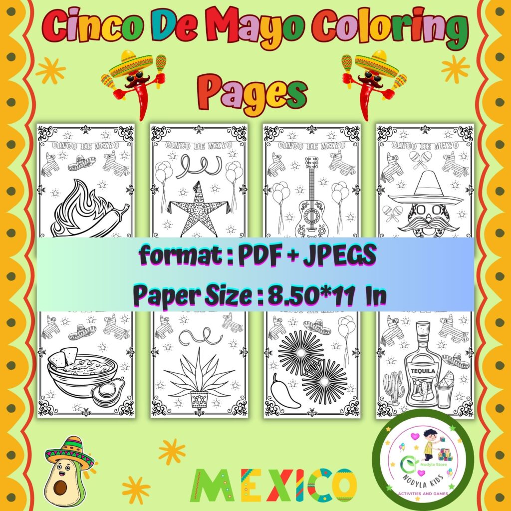 printable Cinco De Mayo Activities For Kids Bundle | Cinco De Mayo ...