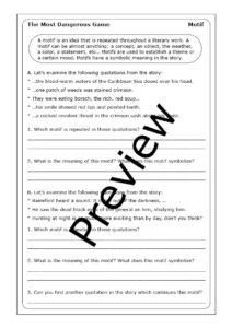 Richard Connell "The Most Dangerous Game" worksheets | Made By Teachers