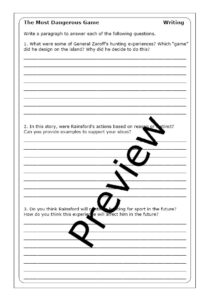 Richard Connell "The Most Dangerous Game" worksheets | Made By Teachers