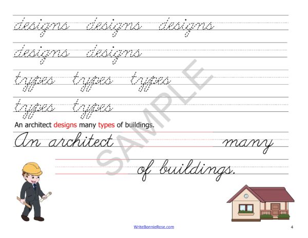 Handwriting Practice with Community Helpers: Cursive | Made By Teachers