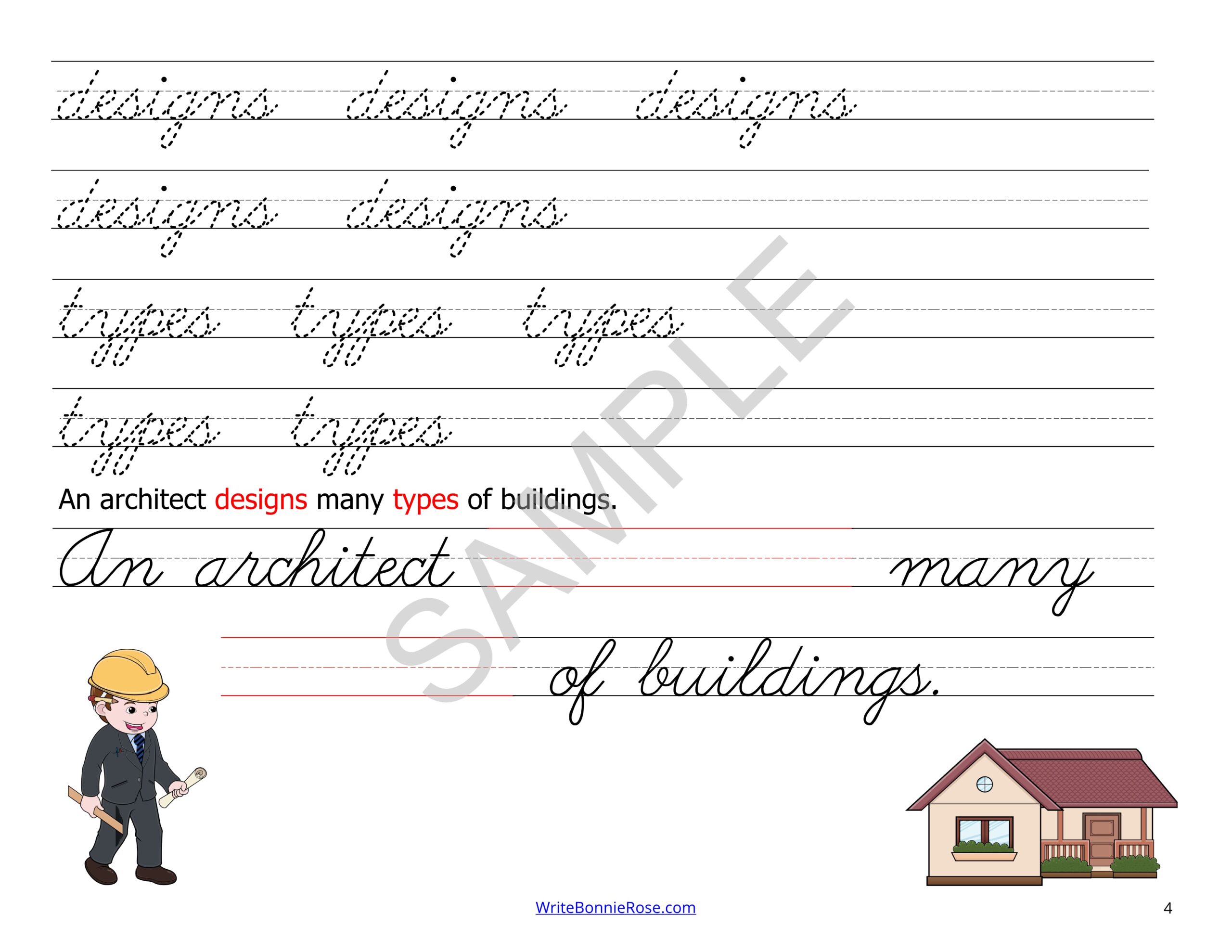 Handwriting Practice with Community Helpers: Cursive | Made By Teachers