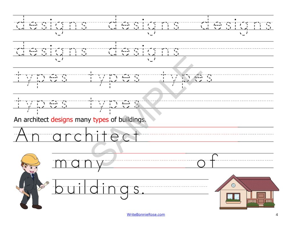 Handwriting Practice with Community Helpers: Print | Made By Teachers